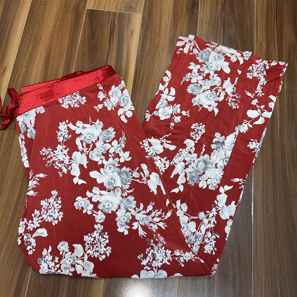 Medium Gap Body Modal Pajama Pants Floral Print Red - Gem
